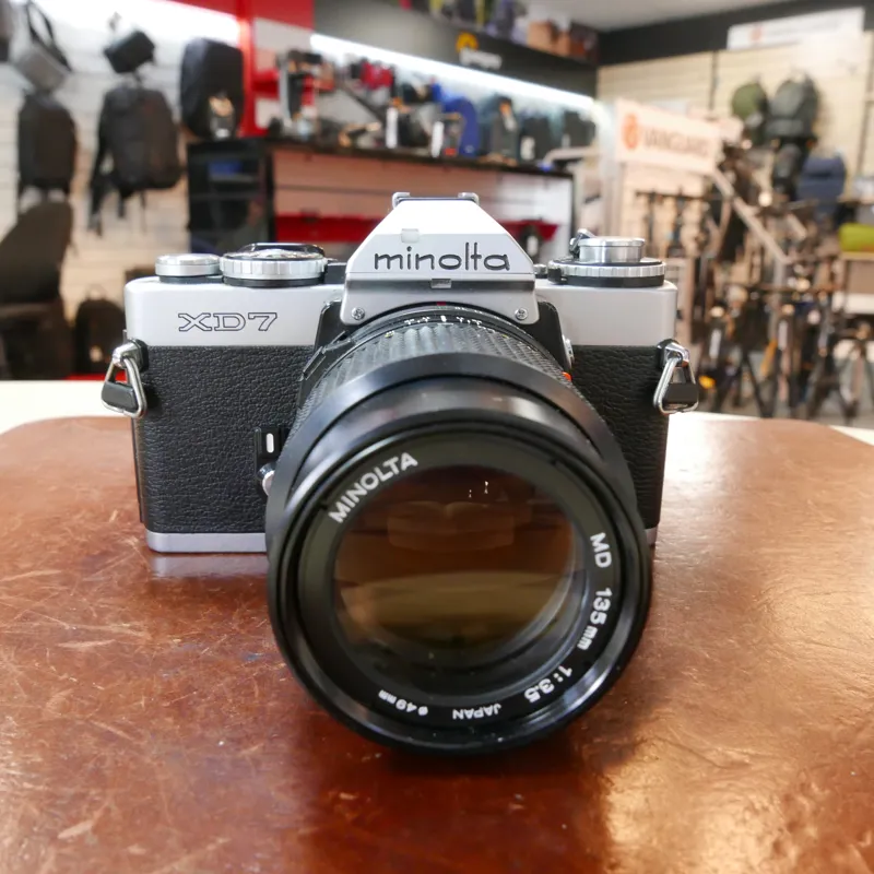 Used Minolta XD7 + MD 135mm f3.5 - Film - 12 Months Warranty