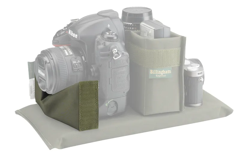 Billingham 225 camera bag in Sage FibreNyte and Tan leather